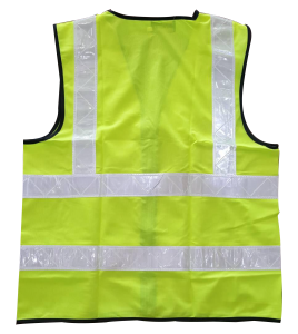 S SAFETY VEST LIME GREEN C/W VERTICAL REFLECTOR – Topremium Marketing