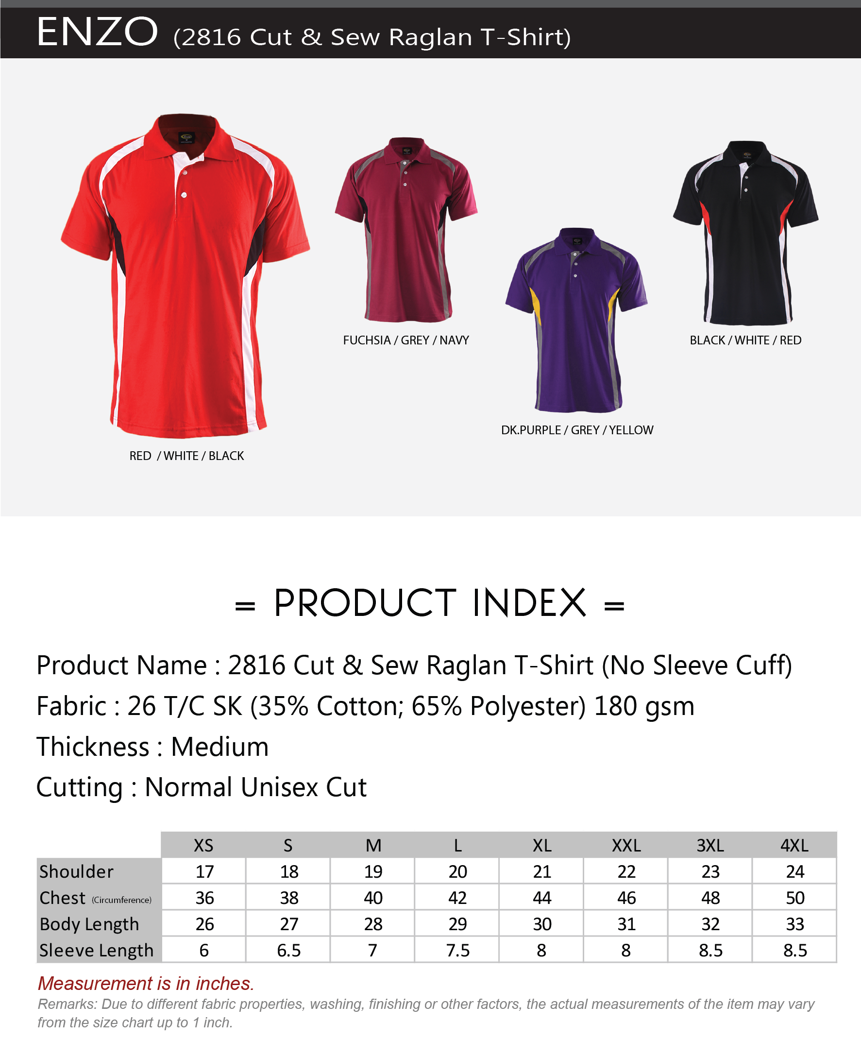 ENZO – 2816 CUT & SEW COLLAR SHIRT – Topremium Marketing